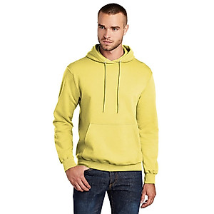 Port & Company - Men's Classic Pullover Hooded Sweatshirt Yellow