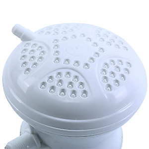 TryE 110V Instant Hot Water Heater, Electric Shower Head Wall Mount Tankless Pool Cabin Water Shower Head Heater with Plastic Tube