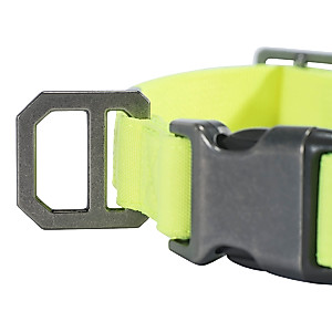 Carhartt Nylon Duck Dog Collar, Fully Adjustable Durable 2-Ply Cordura Nylon Canvas Collars for Dogs, Brite Lime, Large