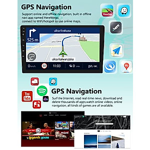 2G+32G Android 11 Car Stereo for Honda Odyssey 2005-2010, Bluetooth Apple Carplay Andriod Auto, 10.1" Touch Screen Multimedia Car Radio with Backup Camera WiFi GPS Navigation HiFi FM/RDS SWC