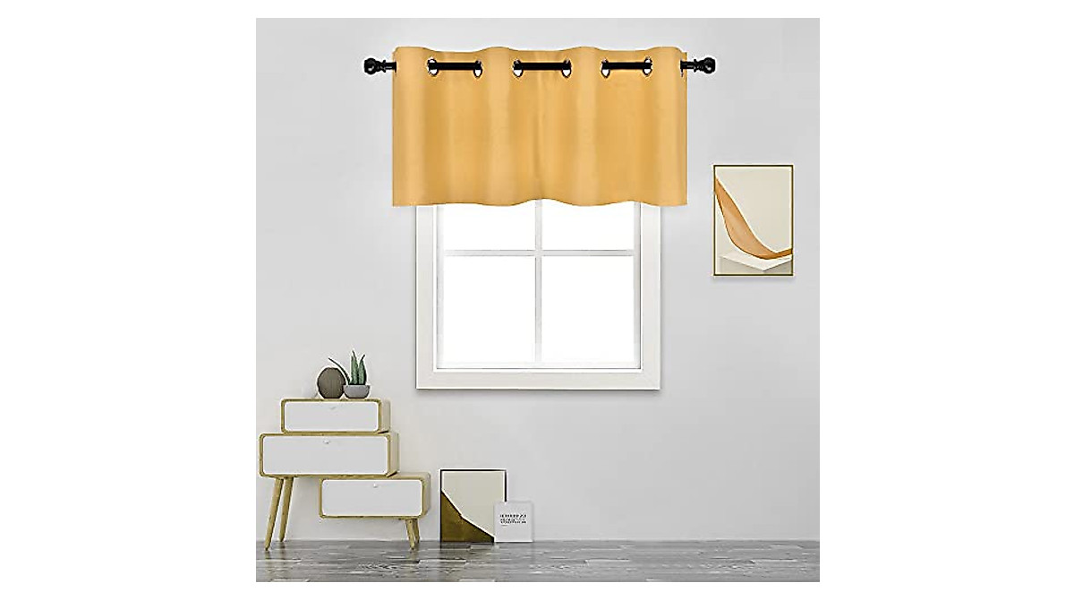 Mustard Yellow Blackout Valance for Stylish Home Decor