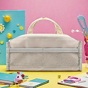 CAMTOP Pencil Case Pouch for Girls Cute Small Pencil Box School Stationery for Teen Student Kids (Strawberry Beige)