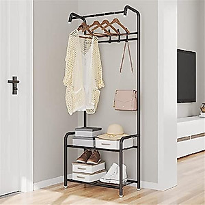 n/a Metal Hanger Marble Hanger Floor Bedroom Living Room Hanging Clothes Modern and Simple (Color : Brass, Size : 165 * 60 * 30cm)
