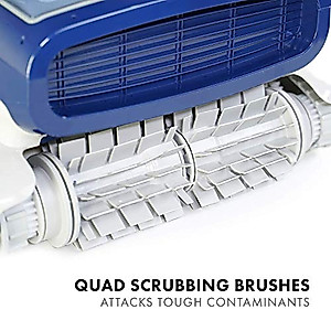 Aquabot Elite Pro Robotic Pool Cleaner with Bluetooth, Massive Top-Load Cartridge Filters, Dual Brushes, and App