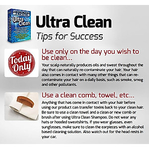 Zydot Ultra Clean Hair Detox Shampoo & Conditioner Kit, Removes Medications, Chemical Buildup & Impurities, Deep Cleansing Shampoo with Purifier & Conditioner for Hair Shaft Detox