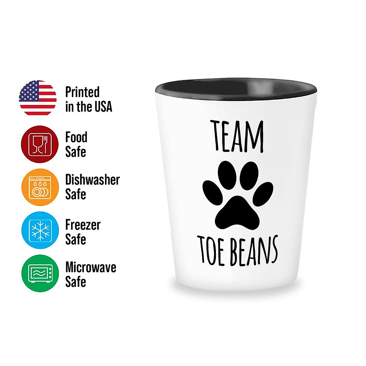 Bubble Hugs Veterinarian Shot Glass 1.5oz - Team Toe Beans - Animal Doctor Veterinarian Pet Owner Rescuer Savior Saving Animals Future Veterinary Student