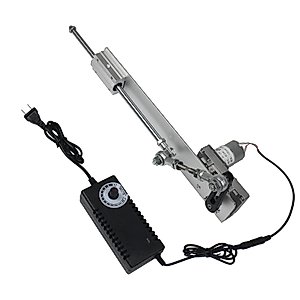 CNCTOPBAOS Reciprocating Linear Actuator Stroke 6 Inch 1.18"-6",Adjustable Telescopic Rocker Arm Mechanism Gear Motor DC24V Speed Regulation Adapter 120RPM 3-15CM