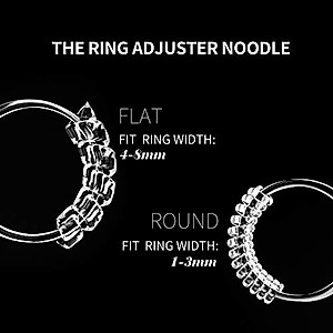 Ring Size Adjuster for Loose Rings - 60Pack, 2 Styles, Ring Guard, Ring Sizer, 10 Sizes Fit for Man and Woman Ring