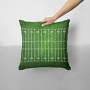 iiRov Green Turf Football Field - Custom Decorative Home Decor Indoor or Outdoor Throw Pillow Cover for Sofa, Bed or Couch Cushion (Pillow CASE Cover ONLY)