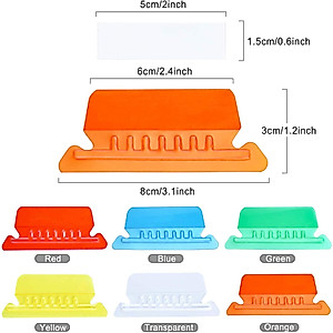 File Folder Tabs, 60+120 Sets Multicolor Hanging File Folder Tabs with Inserts for Hanging Folders, 2 Inch Clear Plastic Hanging File Tabs for Quick Identification