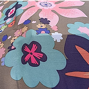 Fineget Foldable Large Shopping Grocery Tote Bag Portable Reusable Waterproof Utility GYM Yoga Bag for Women Travelling Camping Beach Picnic Laundry Duffel Top Handle Bag Begonia Flowers Pattern