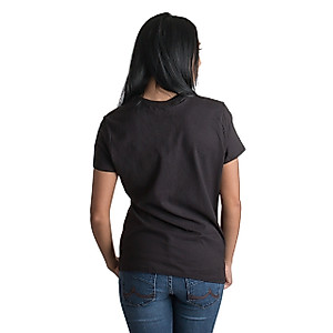 Ann Arbor T-shirt Co. Skeleton Rib Cage | Jumbo Print Novelty Halloween Costume Ladies' T-Shirt-Ladies, L Black