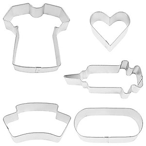 R & M International Nurse Cookie Cutter Set of 5, One Size, Silver