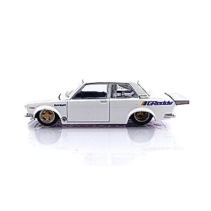 Datsun 510 Pro Street Pearl White (Designed by Jun Imai) Kaido House Special 1/64 Diecast Model Car by True Scale Miniatures KHMG016