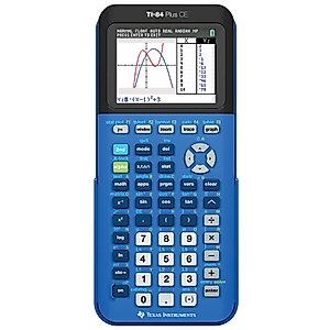 Texas Instruments TI-84 Plus CE Color Graphing Calculator, Bionic Blue Small