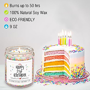 Homsolver 21st Birthday Gifts for Her Women, Best 21st Birthday Gift Ideas, Perfect Birthday Present, Funny Birthday Presents for Women, Friends, Sister, Daughter, Happy Birthday Aromatherapy Candles