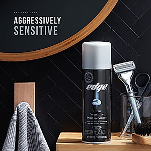 Edge Shave Gel for Men, Ultra Sensitive with Colloidal Oatmeal, (6 Pack) - Shaving Gel For Men That Moisturizes, Protects and Soothes To Help Reduce Skin Irritation