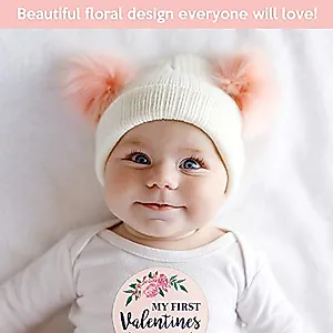 Baby Monthly Stickers | Floral Baby Milestone Stickers | Newborn Girl Stickers | Month Stickers for Baby Girl | Baby Girl Stickers | Newborn Monthly Milestone Stickers (Set of 24)