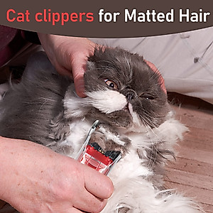 Cat Grooming Clippers, Professional Cat Grooming Kit, Cordless Dog Clippers for Thick Coats, Dog Hair Trimmer, Low Noise Dog Shaver Clippers, Quiet Pet Hair Clippers Tools for Dogs Cats