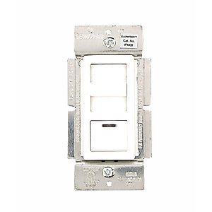 Leviton IllumaTech Dimmer Switch for Magnetic Low Voltage, Halogen and Incandescent Bulbs, IPM06-1LZ, White