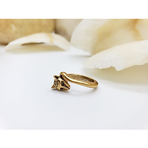 MUSEUM REPRODUCTIONS Egyptian Bastet Cat Ring - Adjustable