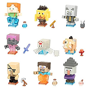 TREASURE X Minecraft Nether Quest Mine and Craft Character Pack 10 Levels of Adventure. Brew Collectible Minecraft Characters and Real Gold Dipped Treasure