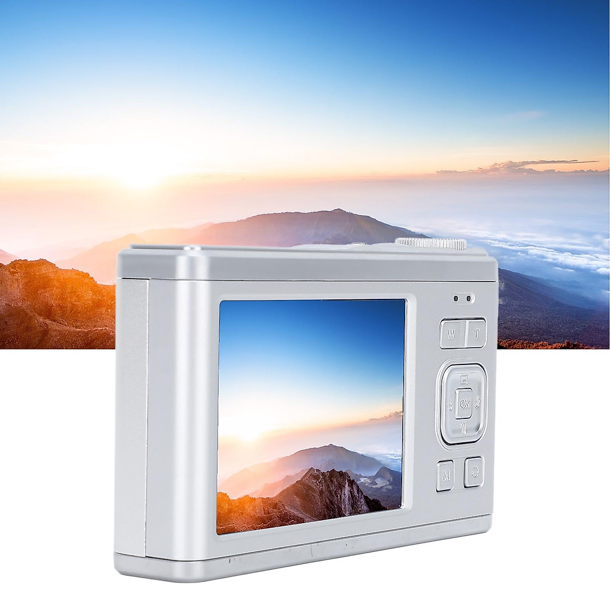 VBESTLIFE Digital Camera, Retro Digital Camera Dual Screen Front Selfie Screen, Compact Camera Portable with Dual High Definition Cameras, 16X Digital Zoom Auto Focus Camera Built in Flash