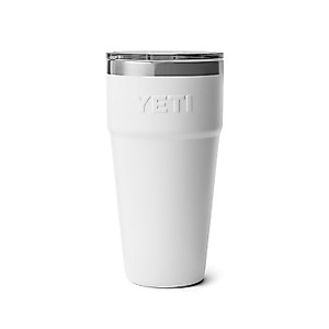YETI Rambler 30 oz Stackable Tumbler, Stainless Steel, Vacuum Insulated with MagSlider Lid, White