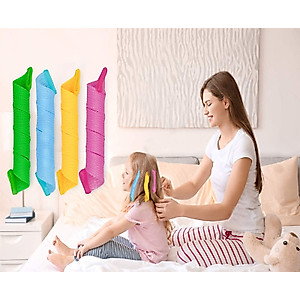 40PCS Hair Curlers Heatless Magic Hair Rollers Wave and Spiral Two Styles Formers(12inches) with 4PCS Styling Hooks Kit DIY Hair Curlers No Heat Damage for Most Hairstyles Short and Medium Hair
