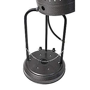 Fire Sense 62555 All Seasons Patio Heater With Wheels 46,000 BTU Output Piezo Ignition System Portable Outdoor Propane Heater Commercial Series Patio Heater - Hammered Platinum