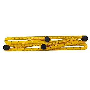Zhengrun Multi-Angle Measuring Ruler 4-sided measuring ruler Template Tool Angularizer Ruler for Carpenters, Woodworkers, Builder(1pack)