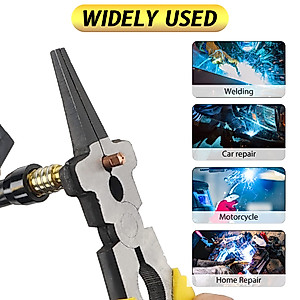 Hynade MIG Pliers Multi-Function Welding Pliers Anti-Rust Welpers Mig Welder Plier Clip Tools Yellow