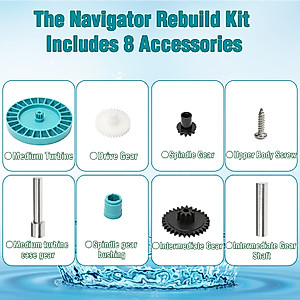 ArcViar Navigator Medium Turbine Spindle Gear Kit Replacement for Hayward Pool Vacuum Parts, Navigator Spindle Gear Rebuild Kit & Turbine Repair Kit, AXV079VP Pool Vacuum Parts