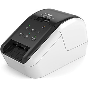 Brothe QL-810W Ultra-Fast Label Printer with Wireless Networking Direct Thermal Black/Red Labels