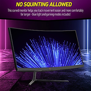 Deco Gear DGVM29PB 29-Inch 2560x1080 100Hz VA Curved Gaming Monitor, 4ms Response Time, 3000:1 Contrast Ratio, sRGB, NTSC 85, DCI-P3, and Adobe RGB Color Accurate