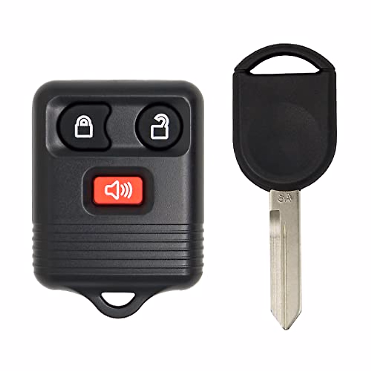 Keyless2Go Replacement for Keyless Entry Car Key Fob Vehicles That Use 3 Button CWTWB1U331, with New Uncut 80 Bit Transponder Ignition Car Key H85
