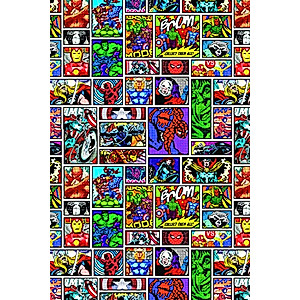 Marvel Comics Mens' Vintage Avengers Comic Book Page Pajama Pants (XX-Large) Multi