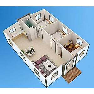 3 Bedroom 40FT Thickened Prefab home Tiny House to Live in for Adults Foldable Expandable Container Mobile Modular casa contenedor para vivir Mini Live Houses kit for sale,with Toilet Kitchen Bathroom