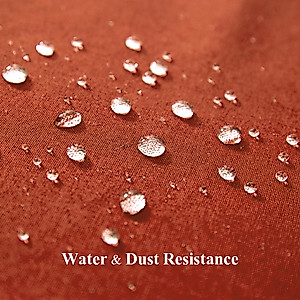 MIULEE Fall Pack of 2 Decorative Outdoor Solid Waterproof Throw Pillow Covers Polyester Linen Garden Farmhouse Cushion Cases for Patio Tent Balcony Couch Sofa 24x24 inch Burnt Orange