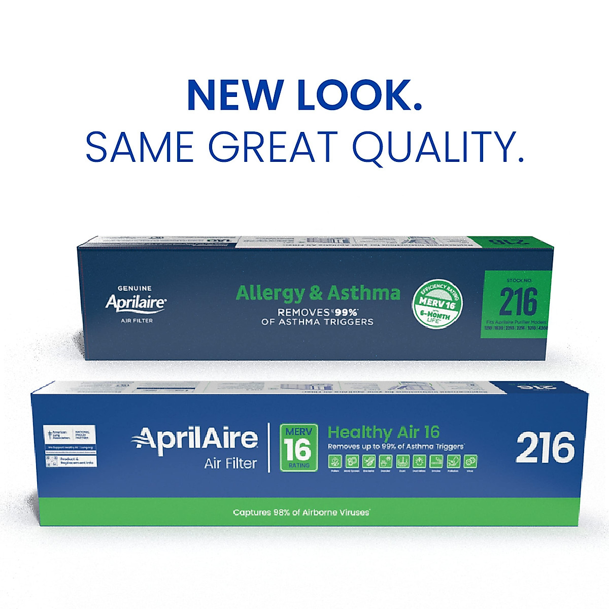 AprilAire 216 Replacement Filter for AprilAire Whole House Air Purifiers - MERV 16, Allergy, Asthma, & Virus, 20x25x4 Air Filter (Pack of 2)