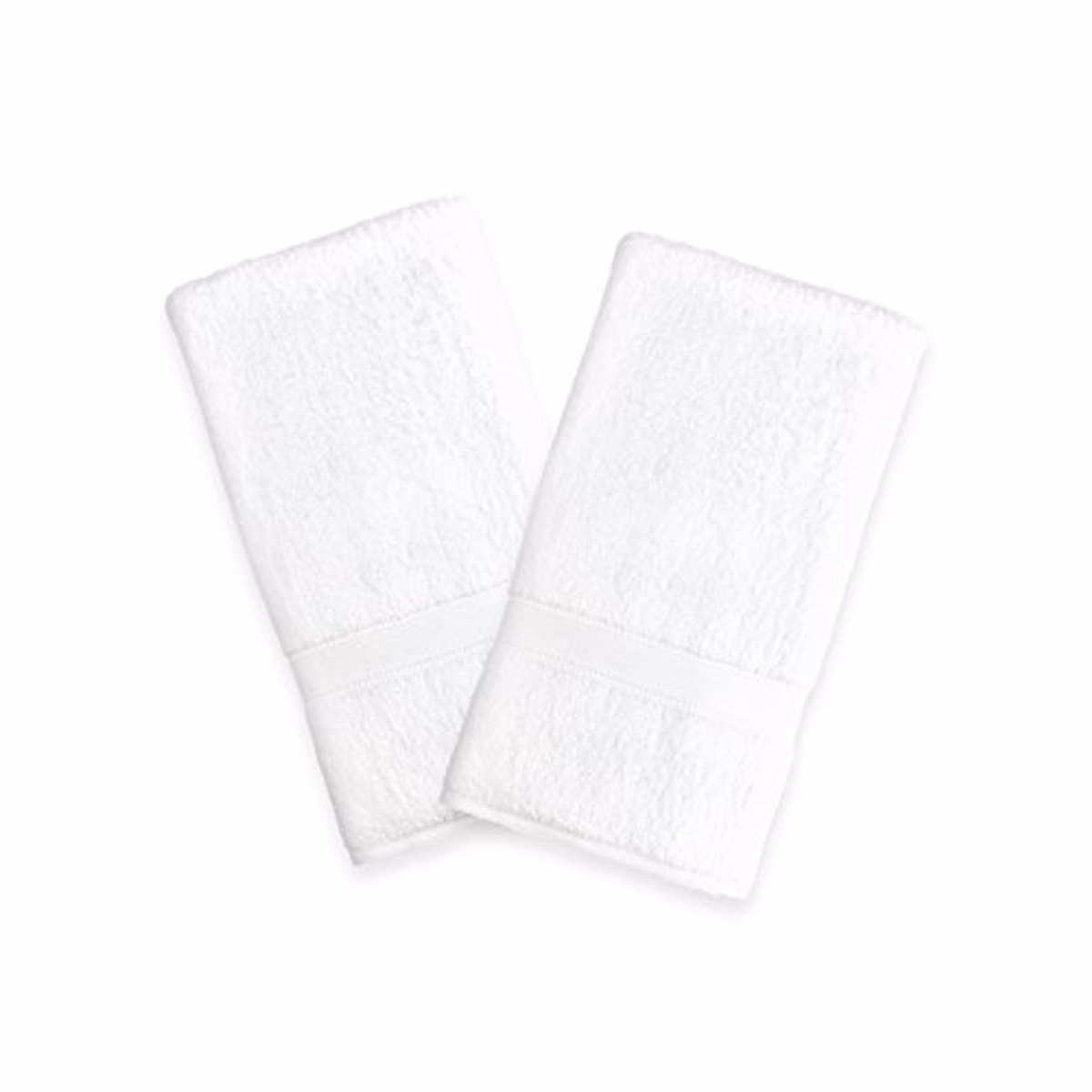Linum Home Textiles 100% Turkish Cotton Terry Hand Towels, White, 2 Piece