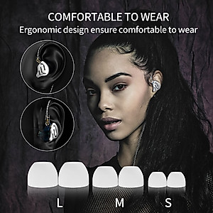 KZ Zax in Ear Monitor Headphones, HiFi IEM Stereo Noise Isolating Sport Wired Earbuds with Detachable Cable for Musician Audiophile