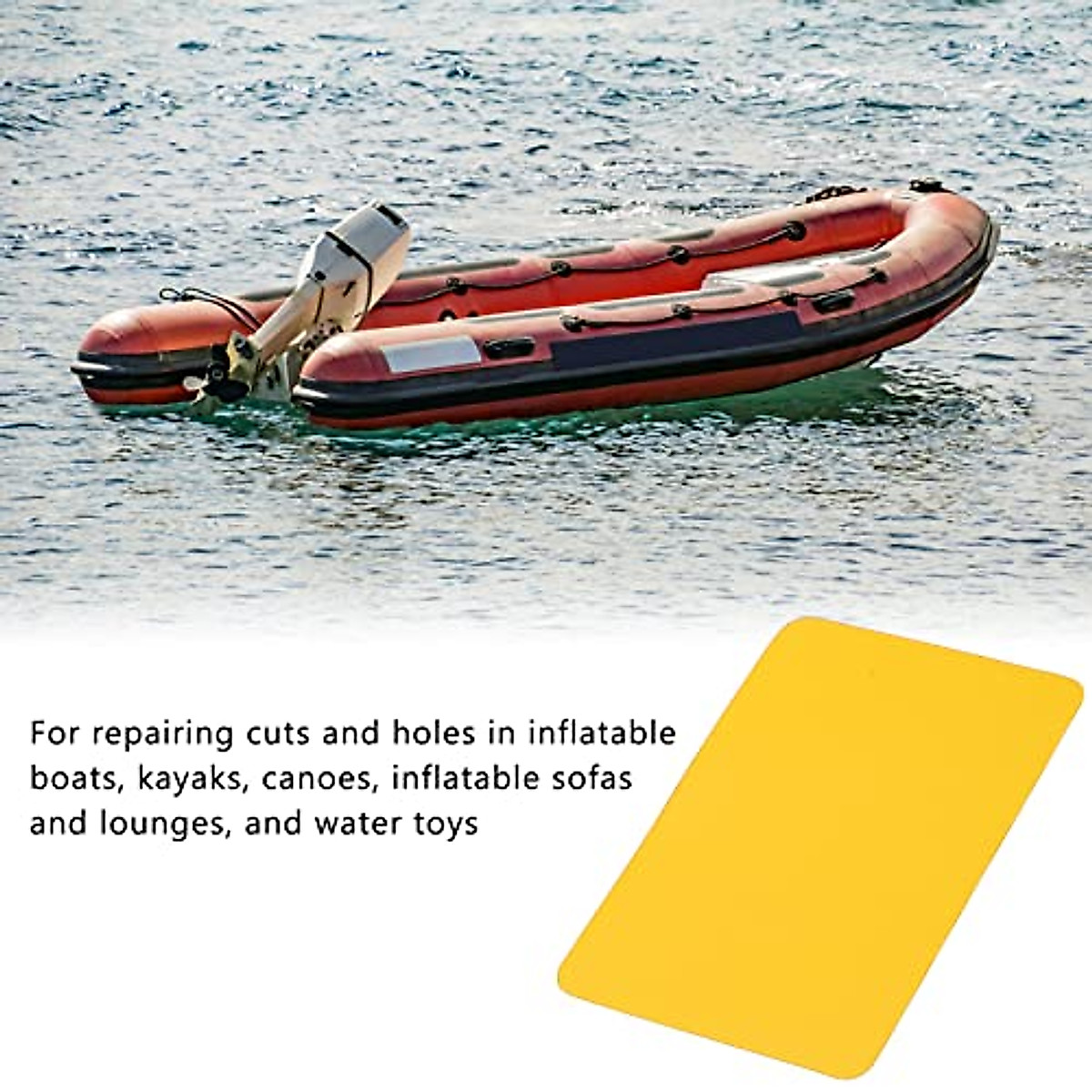 Astibym Repair Patches Kit, PVC Patches Set Professional 6pcs for Kayak(Yellow)