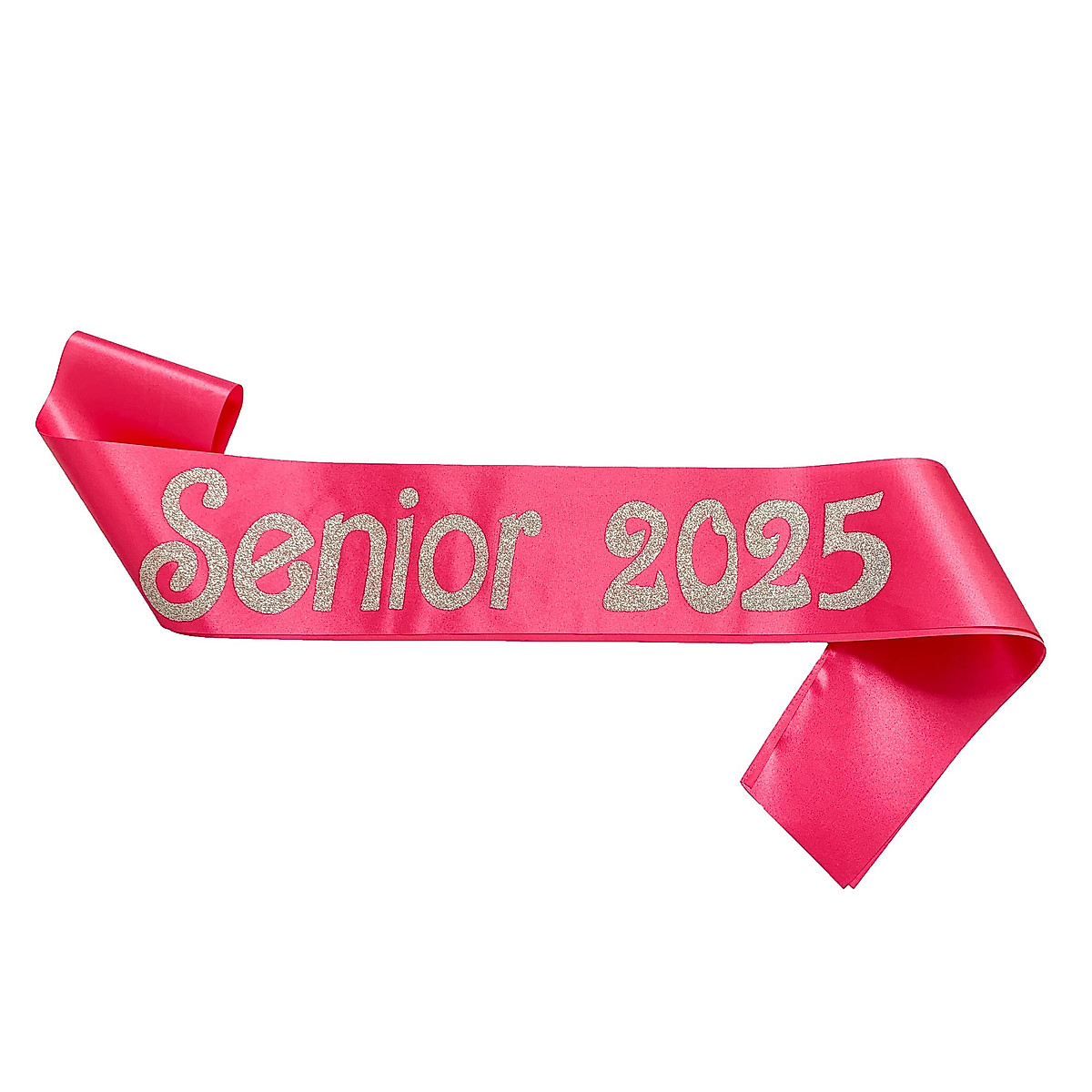 Conggluuo Senior 2025 sash,senior sashes class of 2025 senior sash Pink sash with Silver Glitter graduation sash for Graduation Party Supplies 2 Pack senior sashes Pink Silver 2pcs