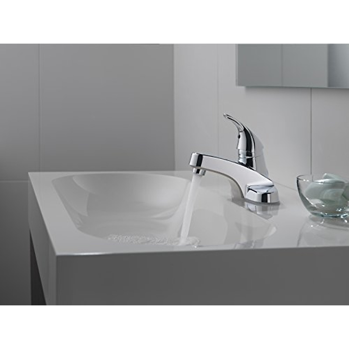 Peerless Core Centerset Bathroom Faucet, Chrome Bathroom Sink Faucet, Single Handle Bathroom Faucet, Metal Drain Assembly, Chrome P131LF