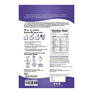 PICKNATURE Butterfly Pea Flower Tea Loose Leaf Freshly Picked from Thailand | 3.5 oz (300+ Cups) | Herbal Blue Tea Gifts | USDA Organic