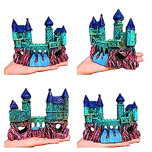 BCSIUHD Aquarium Ornament - Resin Castle Decorations, Fish Tank Supplies Accessories, Eco-Friendly Fish Tank Castle Aquarium Ornament,Mythical Magic Castles