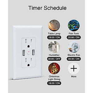GHome Smart WO2-1 Smart Wall Outlet, White