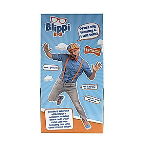 Blippi Bendable Plush Doll, 16” Tall Featuring SFX - Squeeze The Belly to Hear Classic catchphrases - Fun, Educational Toys for Babies, Toddlers, and Young Kids