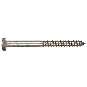 The Hillman Group 3650 1/4 By 2-1/2-Inch Lag Screw Stainless Steel, 5-Pack